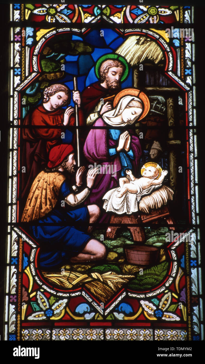 Nativity Scene Stained Glass