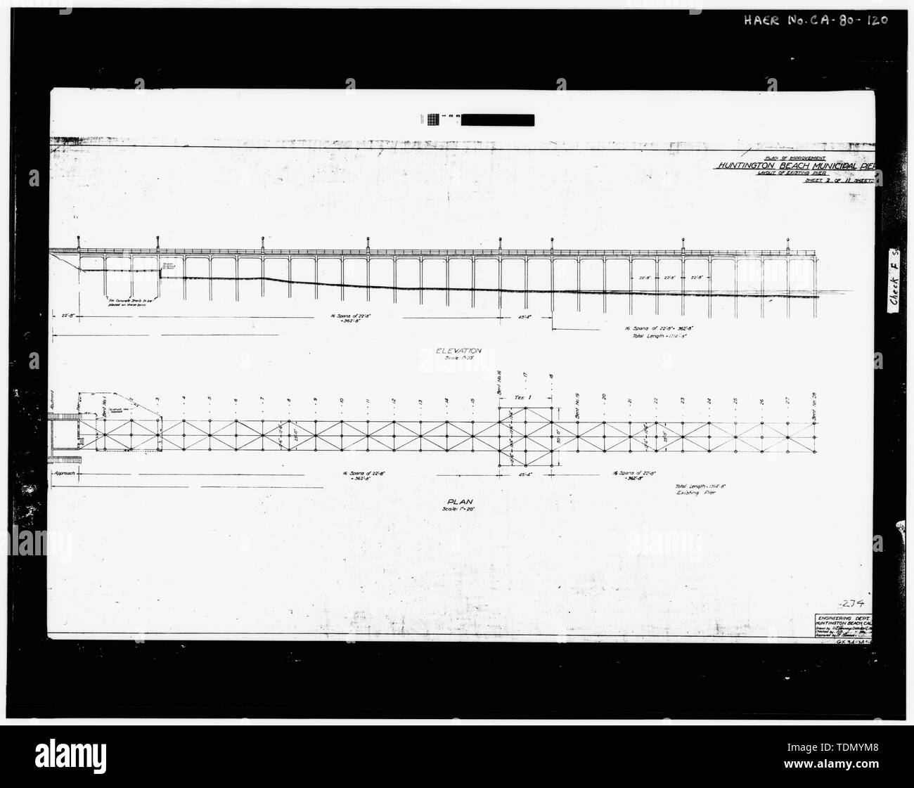 PLAN OF IMPROVEMENT, HUNTINGTON BEACH MUNICIPAL PIER- LAYOUT OF ...