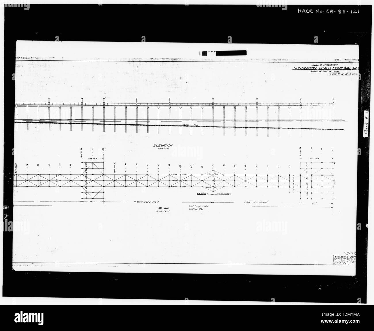 PLAN OF IMPROVEMENT, HUNTINGTON BEACH MUNICIPAL PIER- LAYOUT OF ...