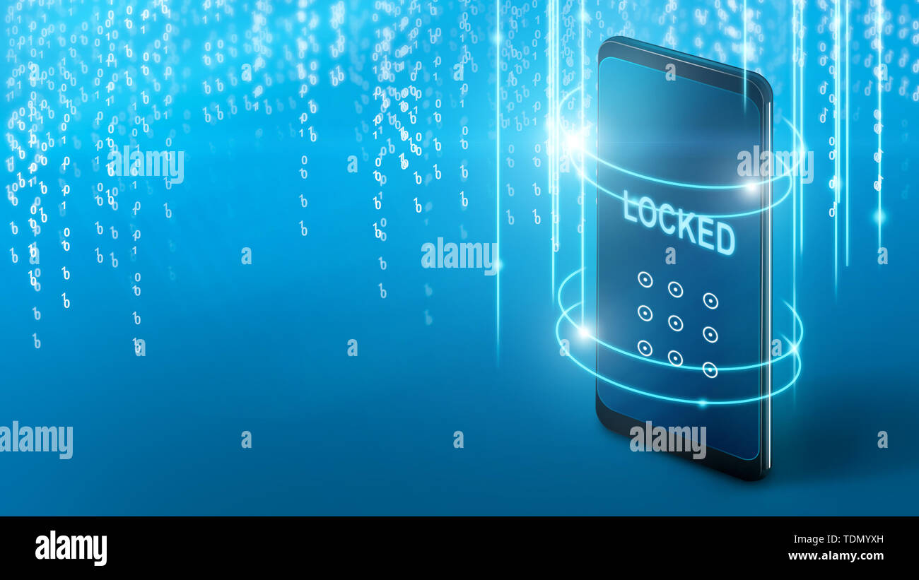 Locked screen with space for password on cellphone Stock Photo - Alamy
