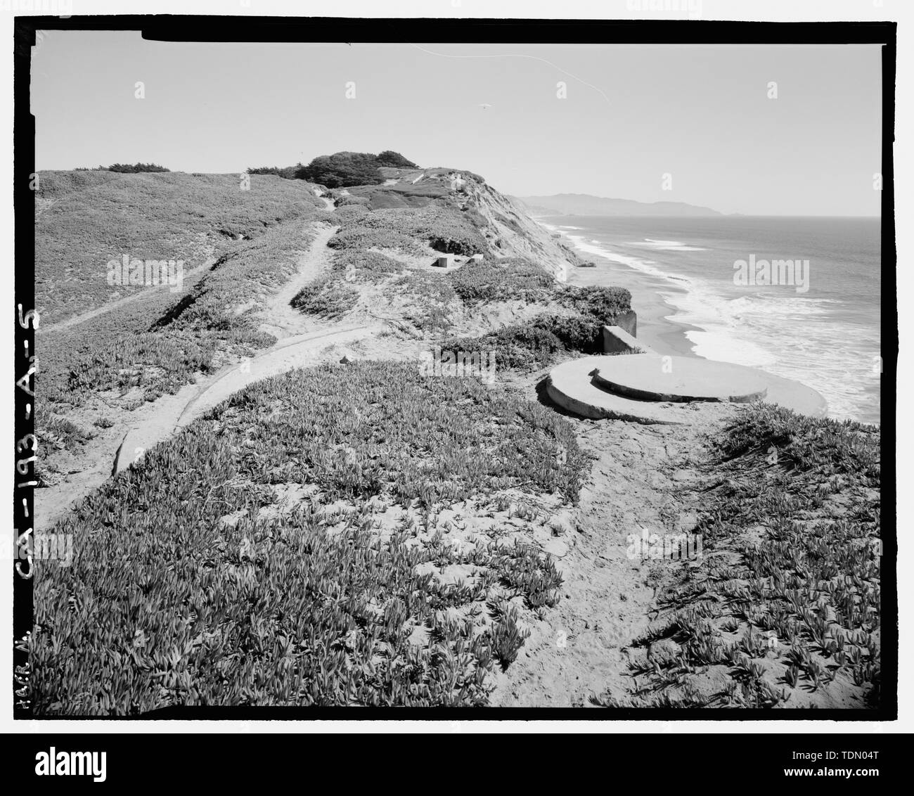 Panama Mount. Note concrete ring and metal rail. Foundation for ...