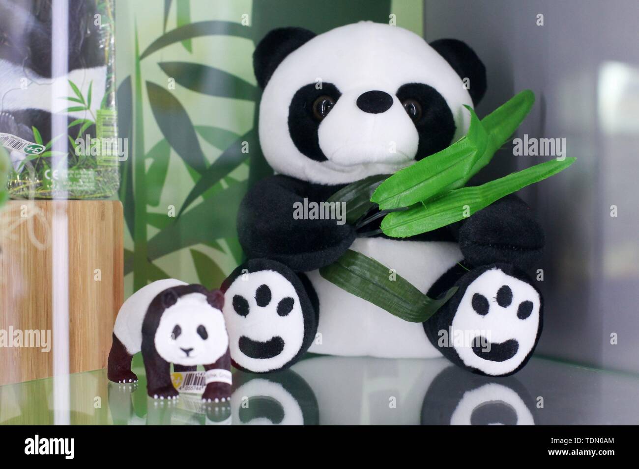 June 6, 2019. - Russia, Moscow. - Souvenirs depicting pandas are sold ...