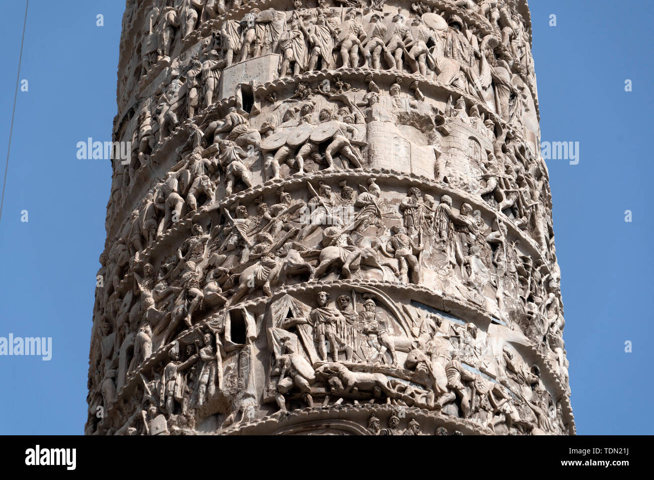 Marc Marcus Aurelio Column in Rome Colonna Place Stock Photo - Alamy
