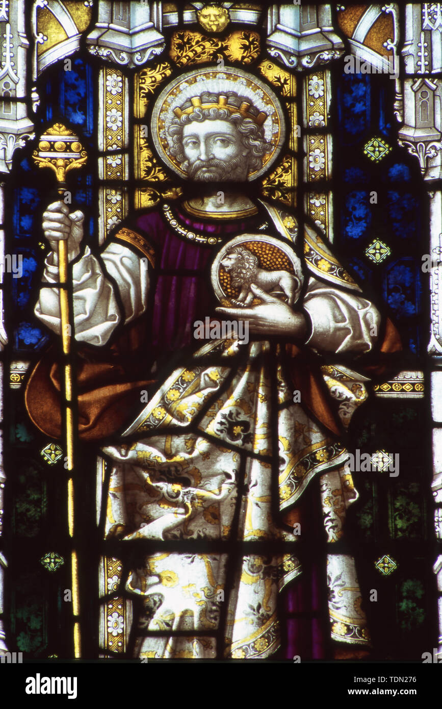 Stained glass window, Daniel, St Edmundsbury Cathedral Stock Photo - Alamy