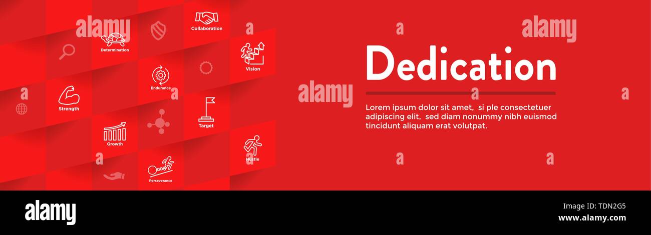 Dedication, Vision and Values Web Header Banner w Connection, Growth ...