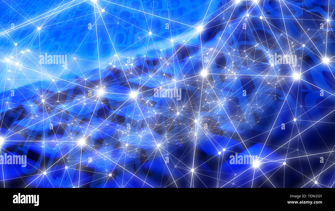 Digital streaming flow, cyber security digital world Stock Photo - Alamy