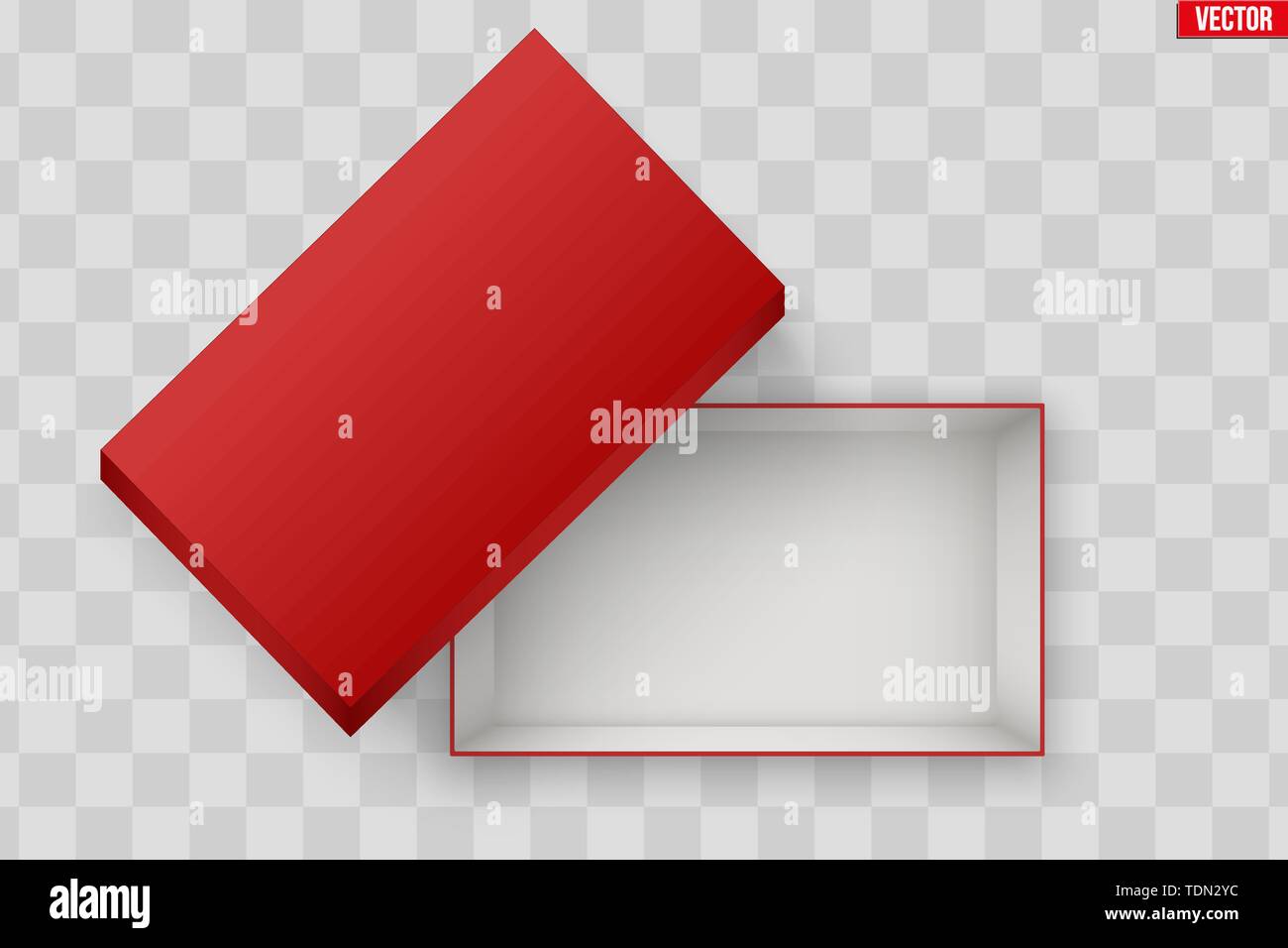 Red gift box opened Stock Vector Images - Alamy