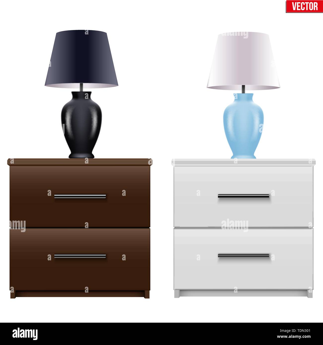 Closed nightstand Stock Vector Images - Alamy