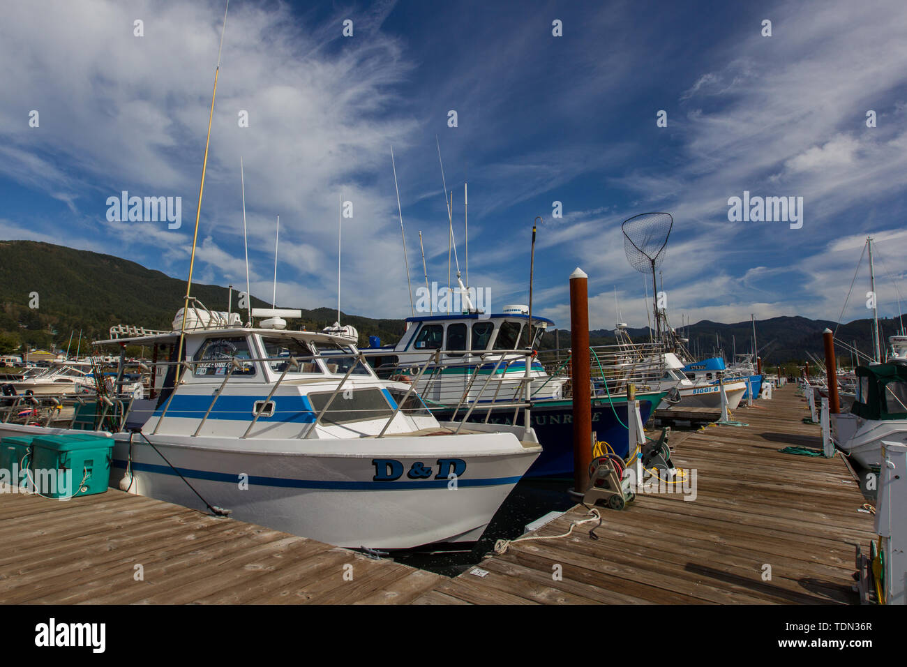 Fishing Harbor, Oregon, USA Stock Photo - Alamy