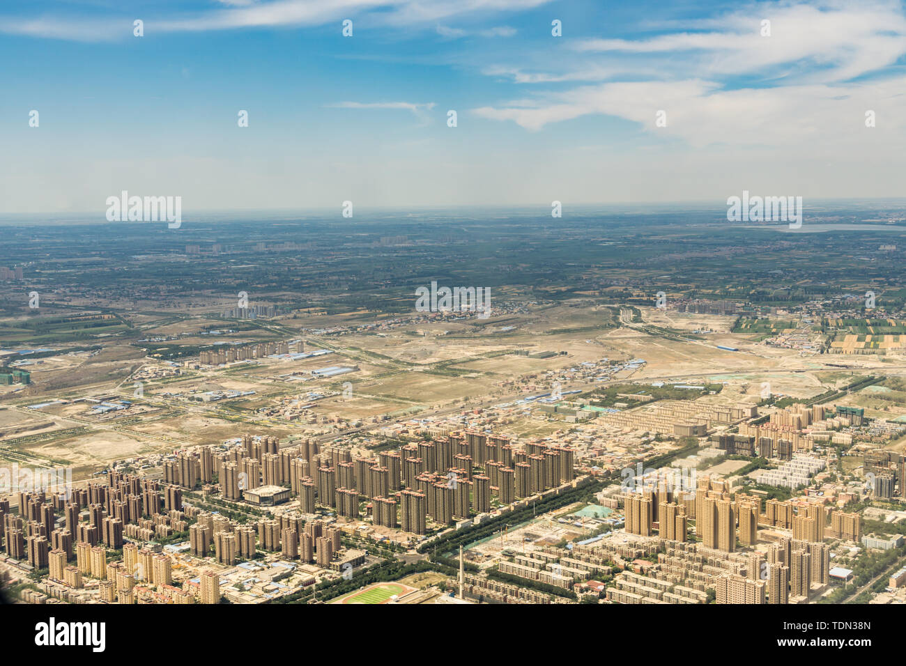 Aerial photo city complex Stock Photo - Alamy