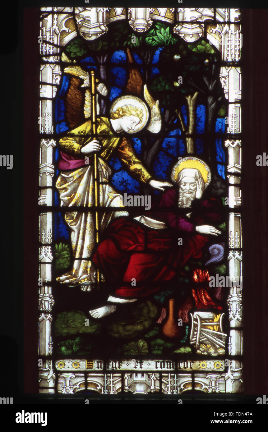 Stained glass window, Elijah, 1st Book of Kings 19, St Edmundsbury ...