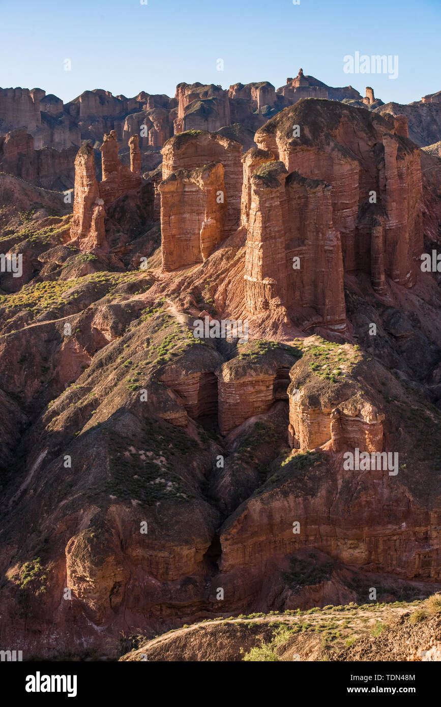 Geological structures and danxia geomorphology hi-res stock photography ...