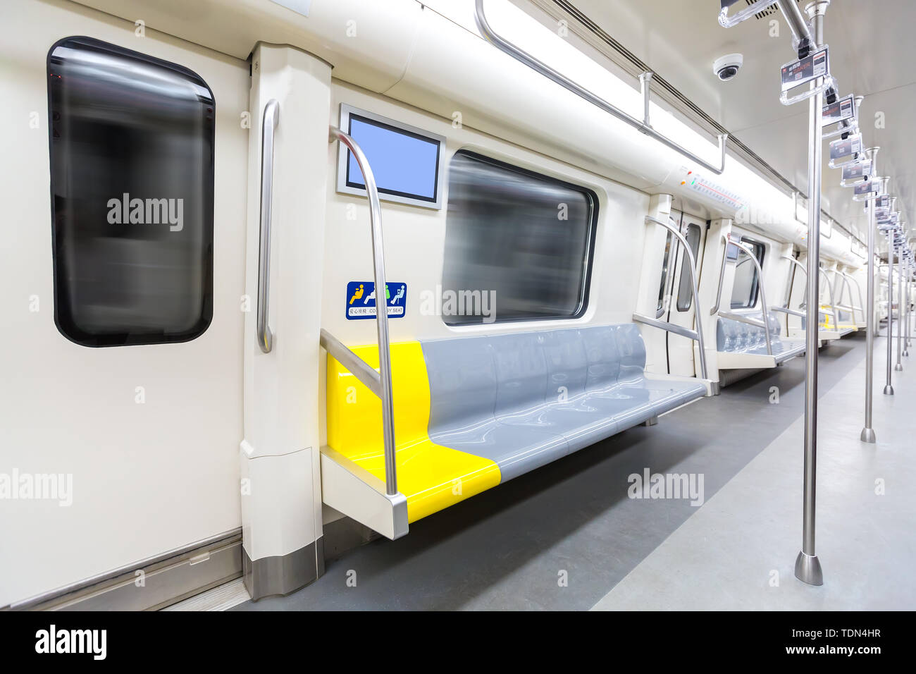 Inside the subway car Stock Photo - Alamy