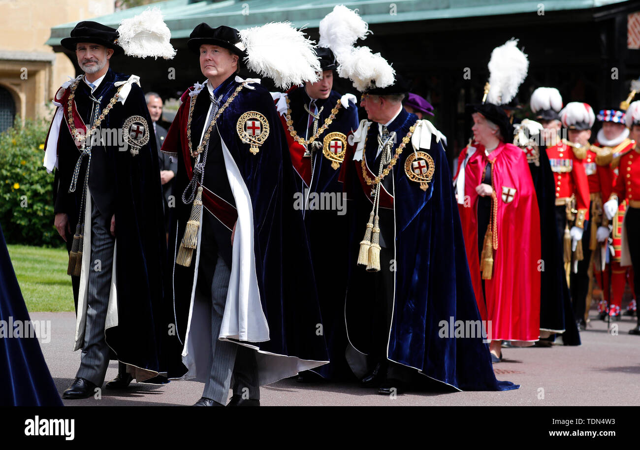 (left to right) King Felipe VI of Spain, King Willem-Alexander of the ...