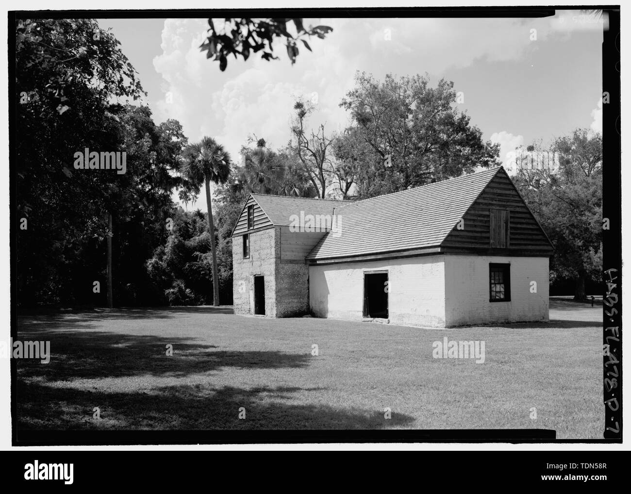 Perspective view looking southwest - Kingsley Plantation, Barn, 11676 ...