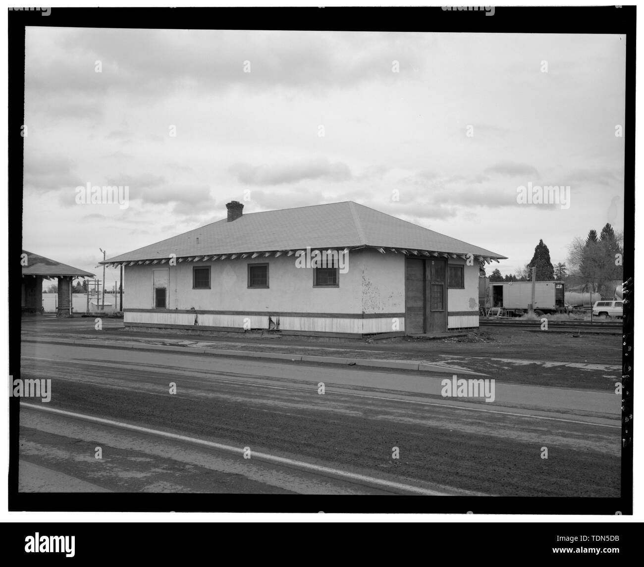 Perspective view of Express Building looking northeast, with Division ...