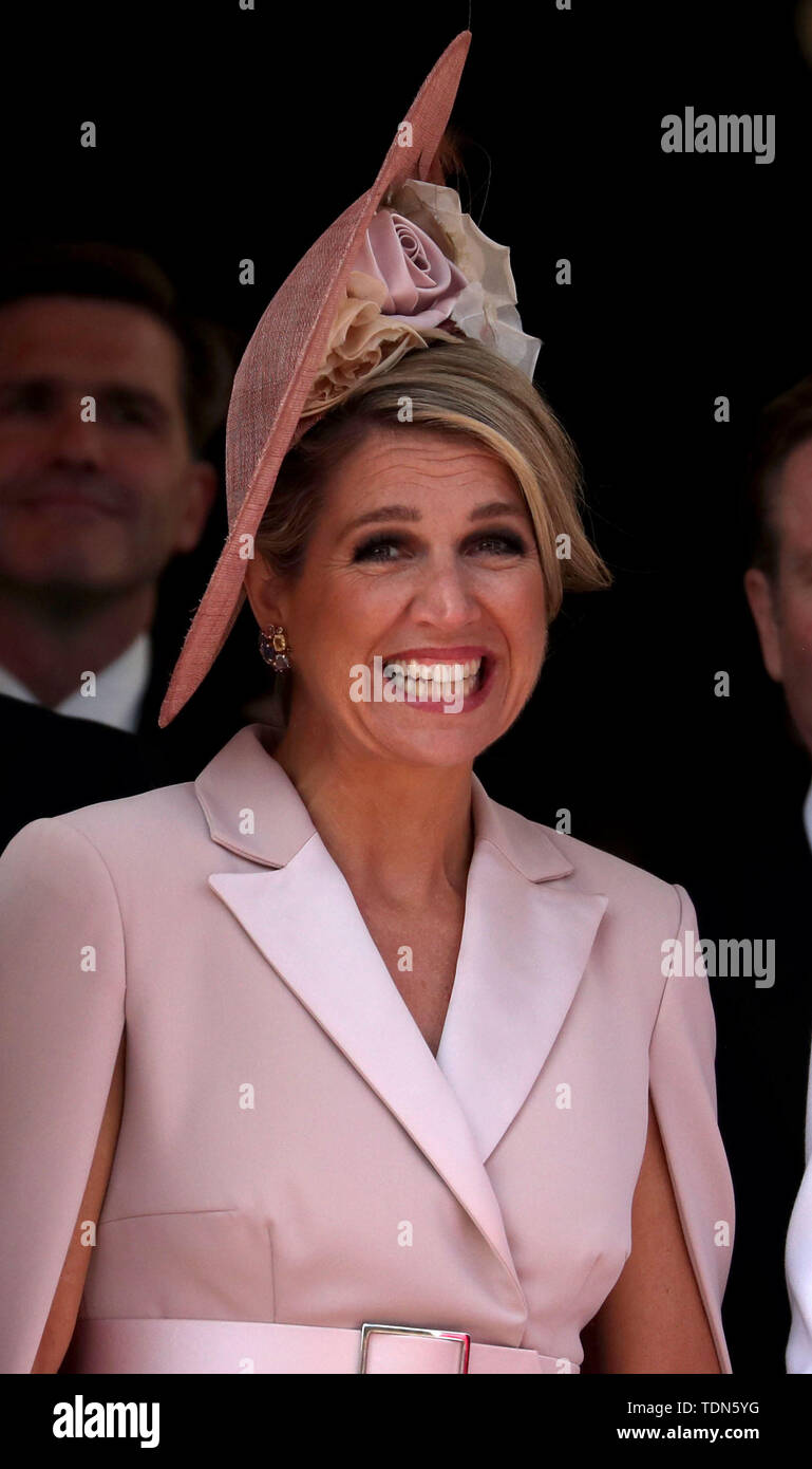 Queen Maxima of the Netherlands watches the annual Order of the Garter ...