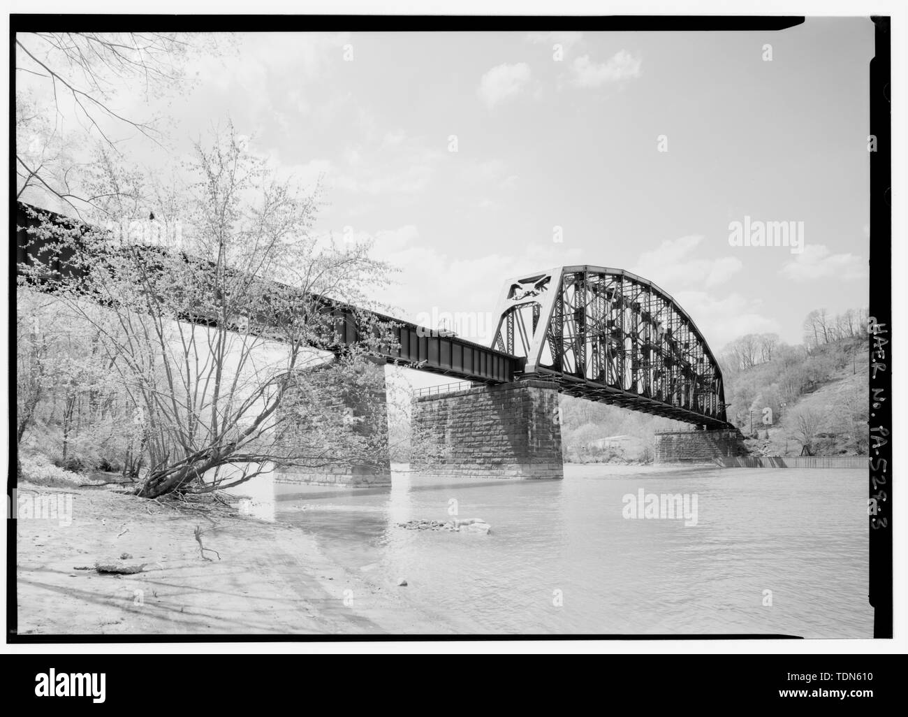 Perspective view of north elevation, looking SW. - Monongahela Railroad ...