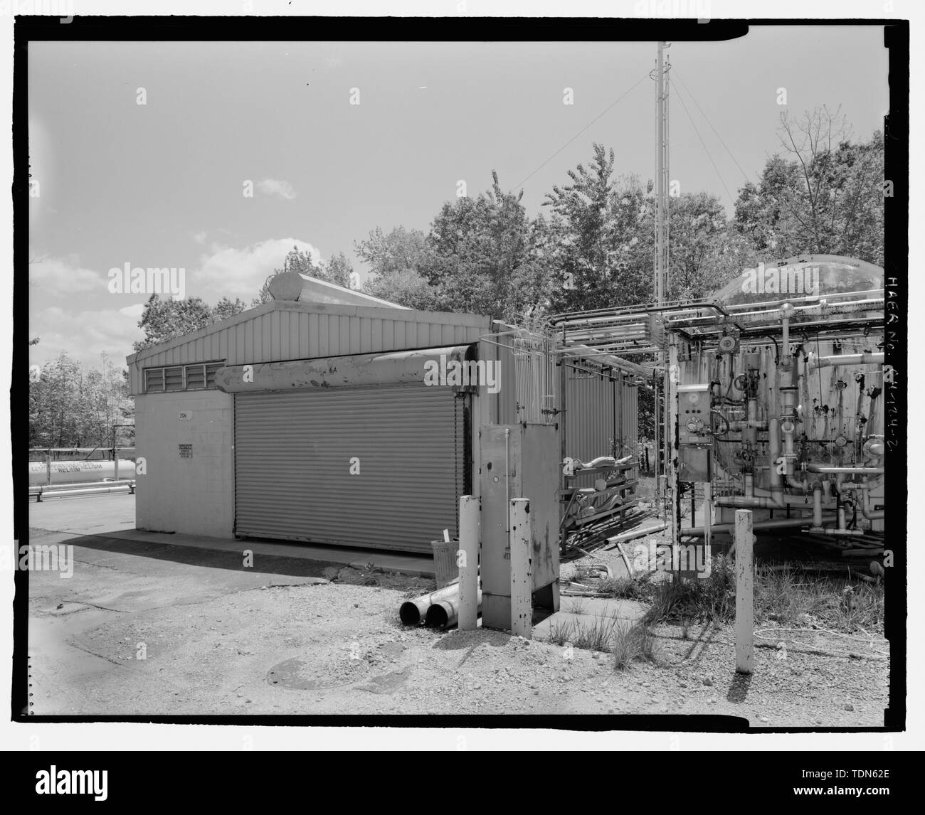 Perspective view of northwest corner of Building 206A, looking ...