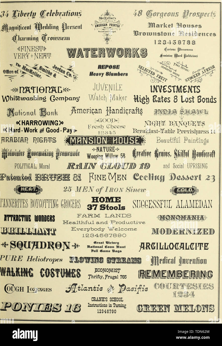 Vintage font. Old image Stock Photo - Alamy