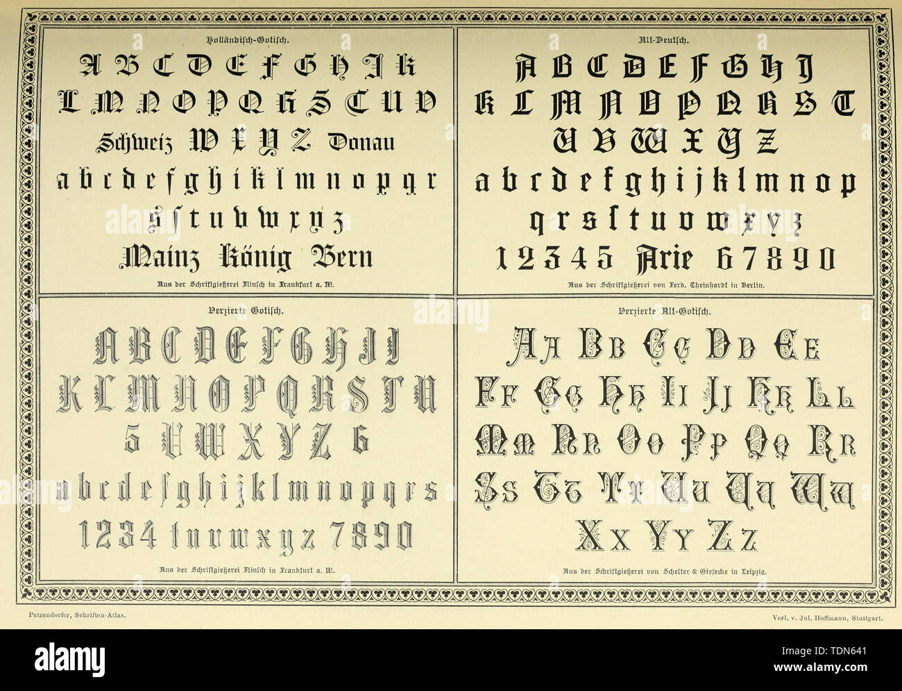 Vintage font. Old image Stock Photo - Alamy