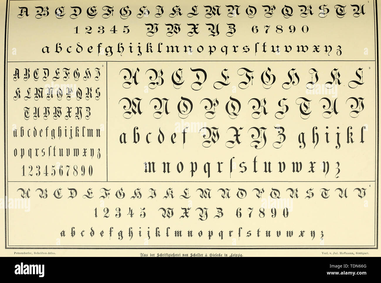 Vintage font. Old image Stock Photo - Alamy