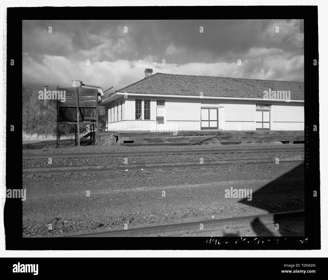 Perspective view of the Oregon Trunk Railway Freight Depot, view ...