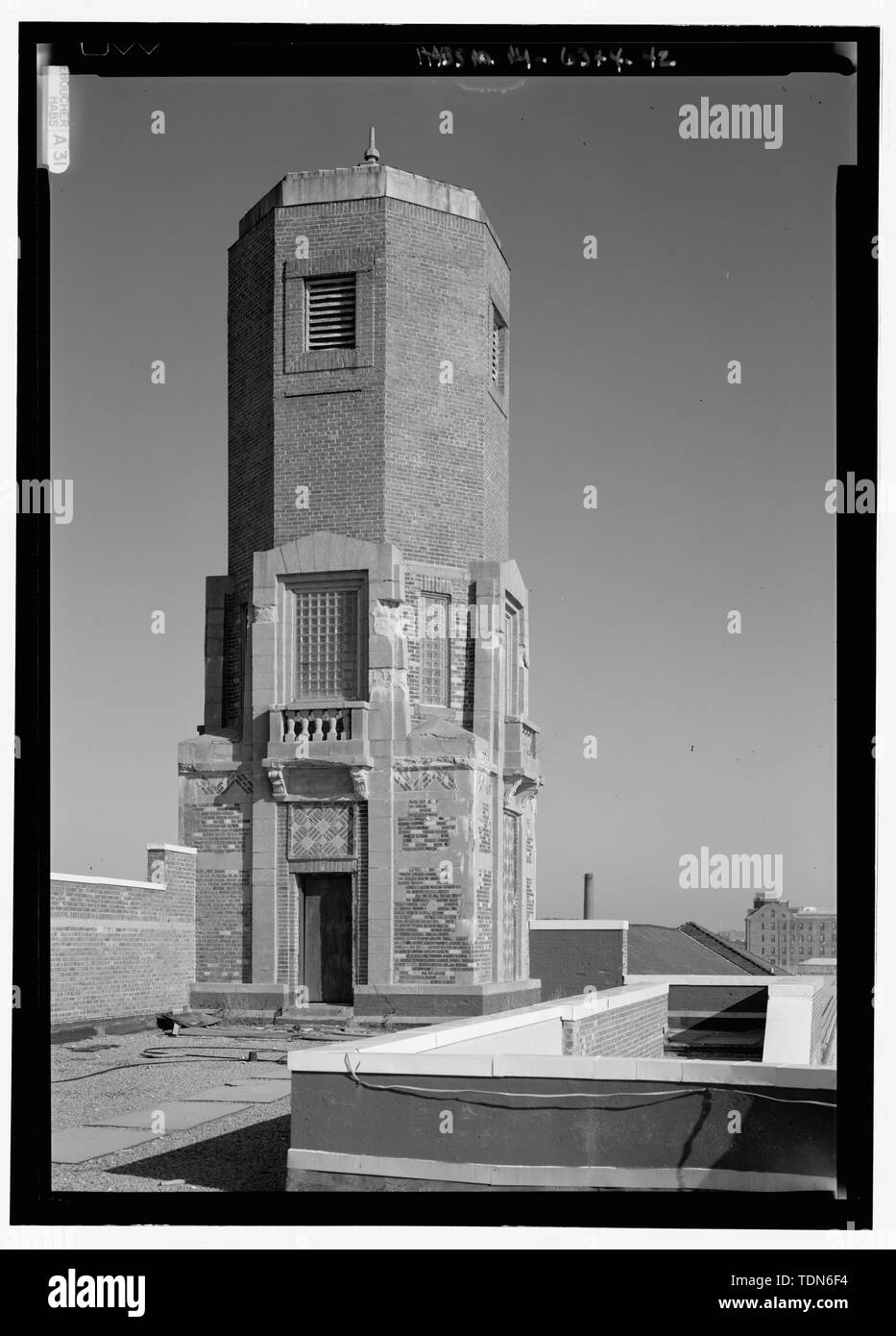 Perspective view of the east tower, looking from the west - Jacob Riis ...