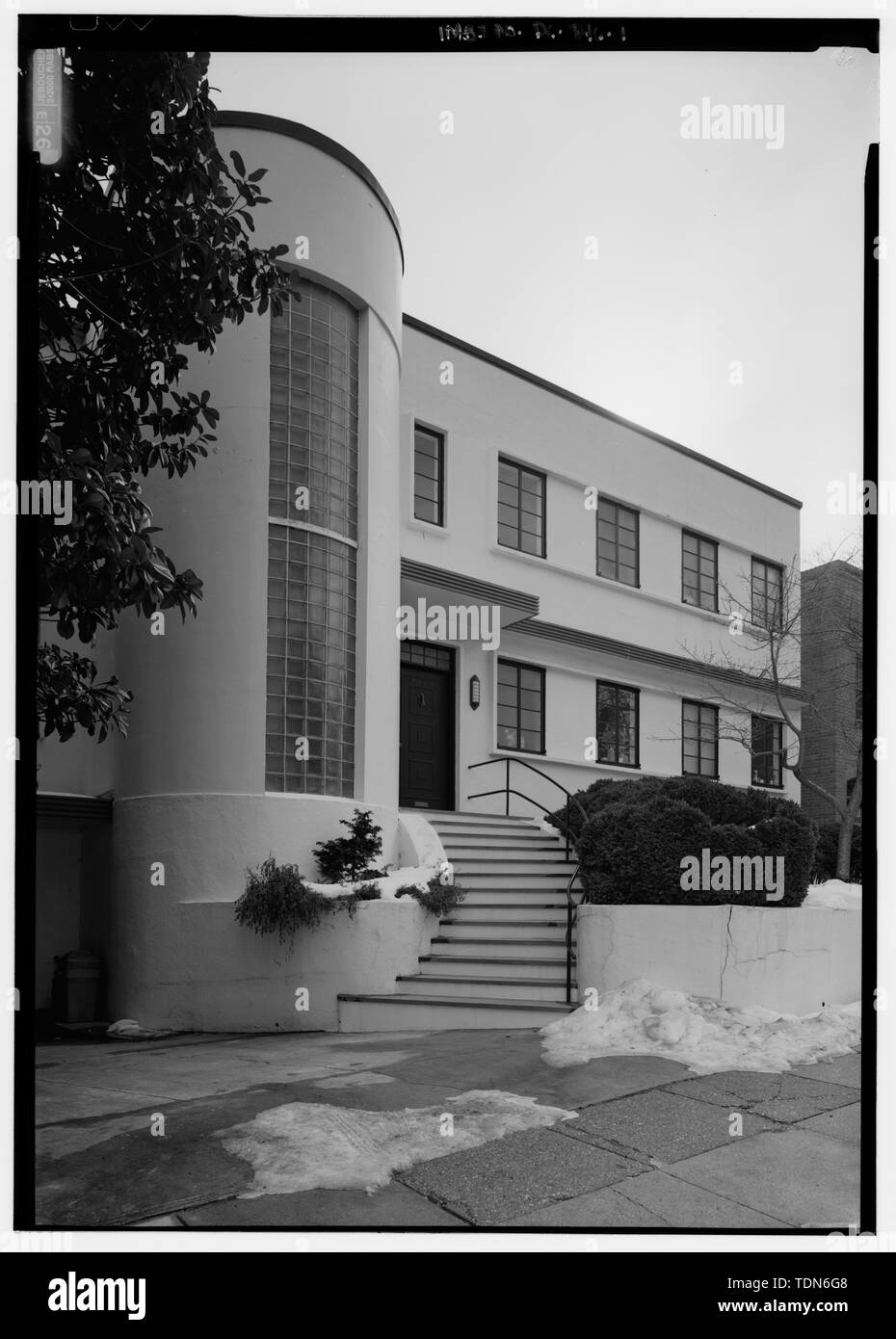 Perspective view of the front elevation - Theodore Dominic House, 3210 ...