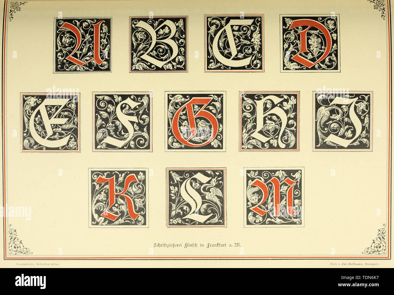 Vintage font. Old image Stock Photo - Alamy