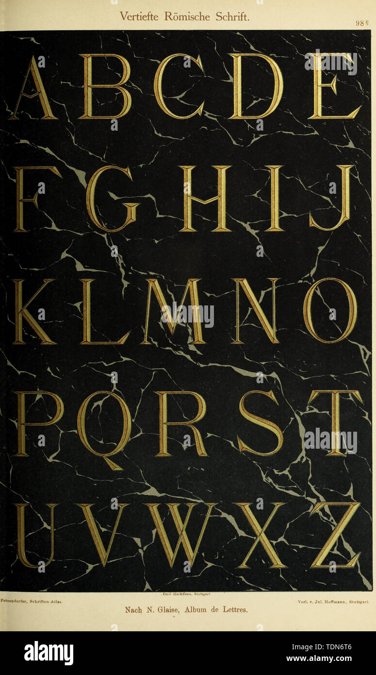 Vintage font. Old image Stock Photo - Alamy