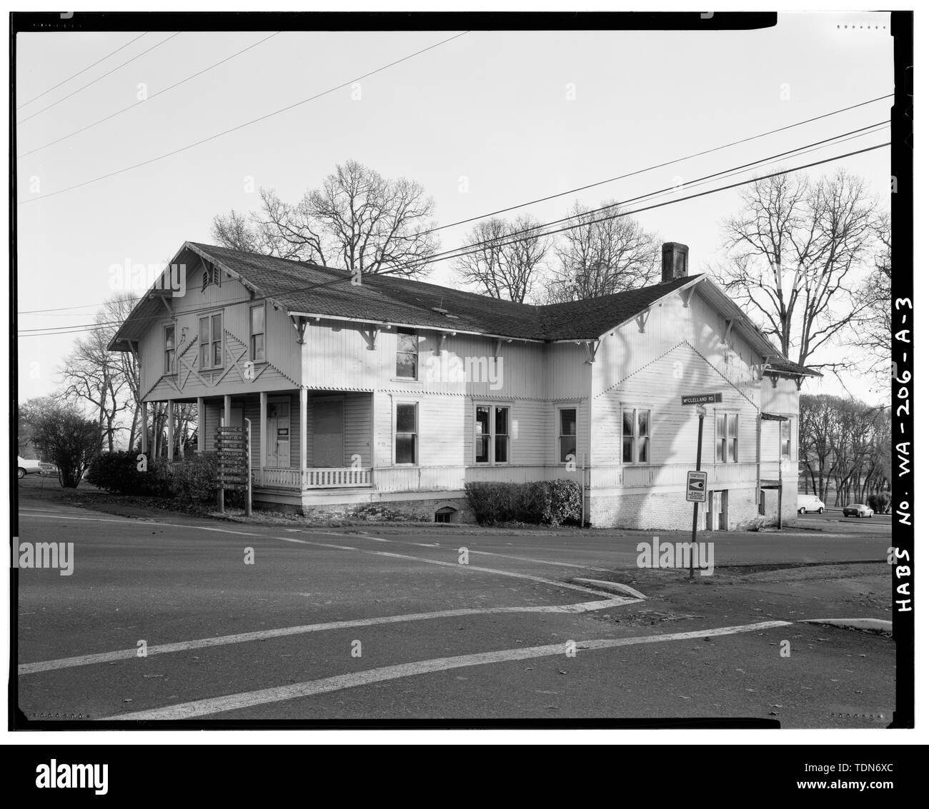 Perspective view shows north and west sides. - Vancouver Barracks ...