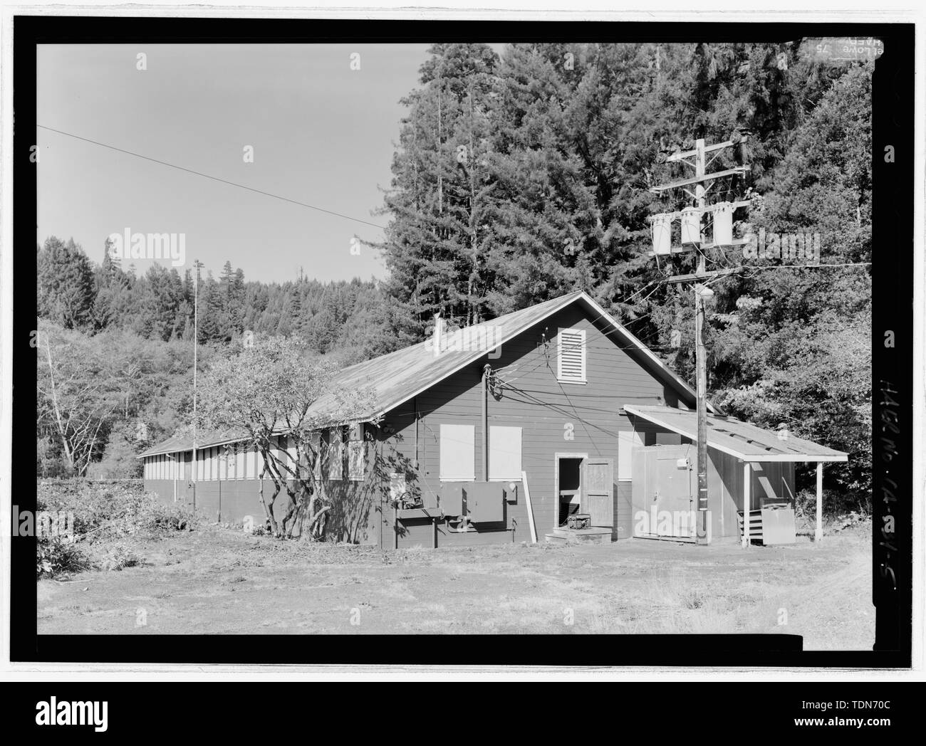 Perspective view, Exterior of main hatchery building. View to the west ...