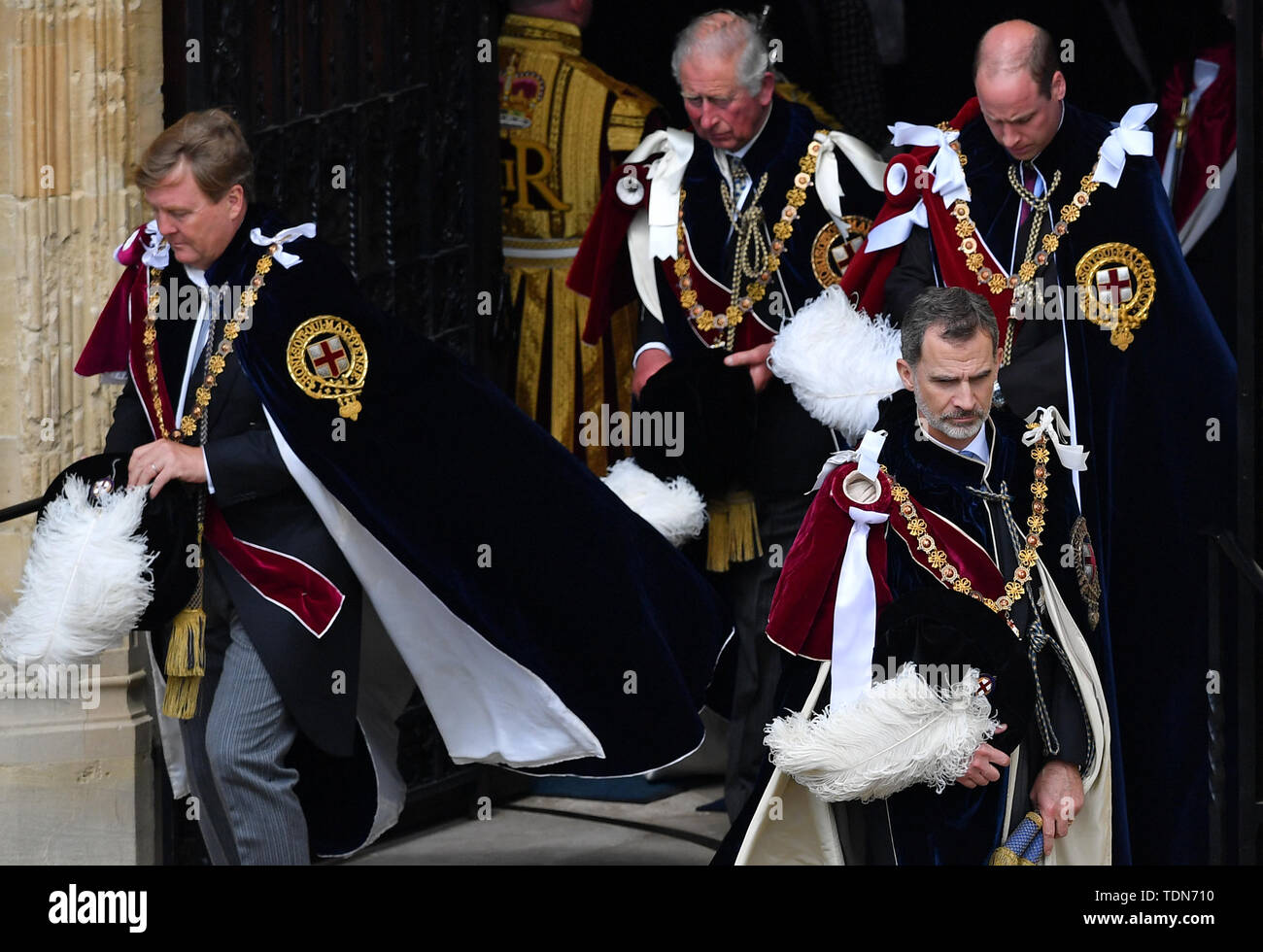 King Felipe VI of Spain (2nd right), King Willem-Alexander of the ...