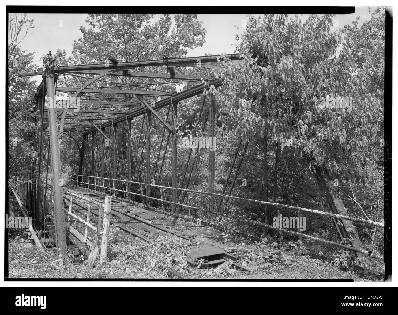 Perspective, looking north. - Phoenix Iron Company, French Creek Bridge ...