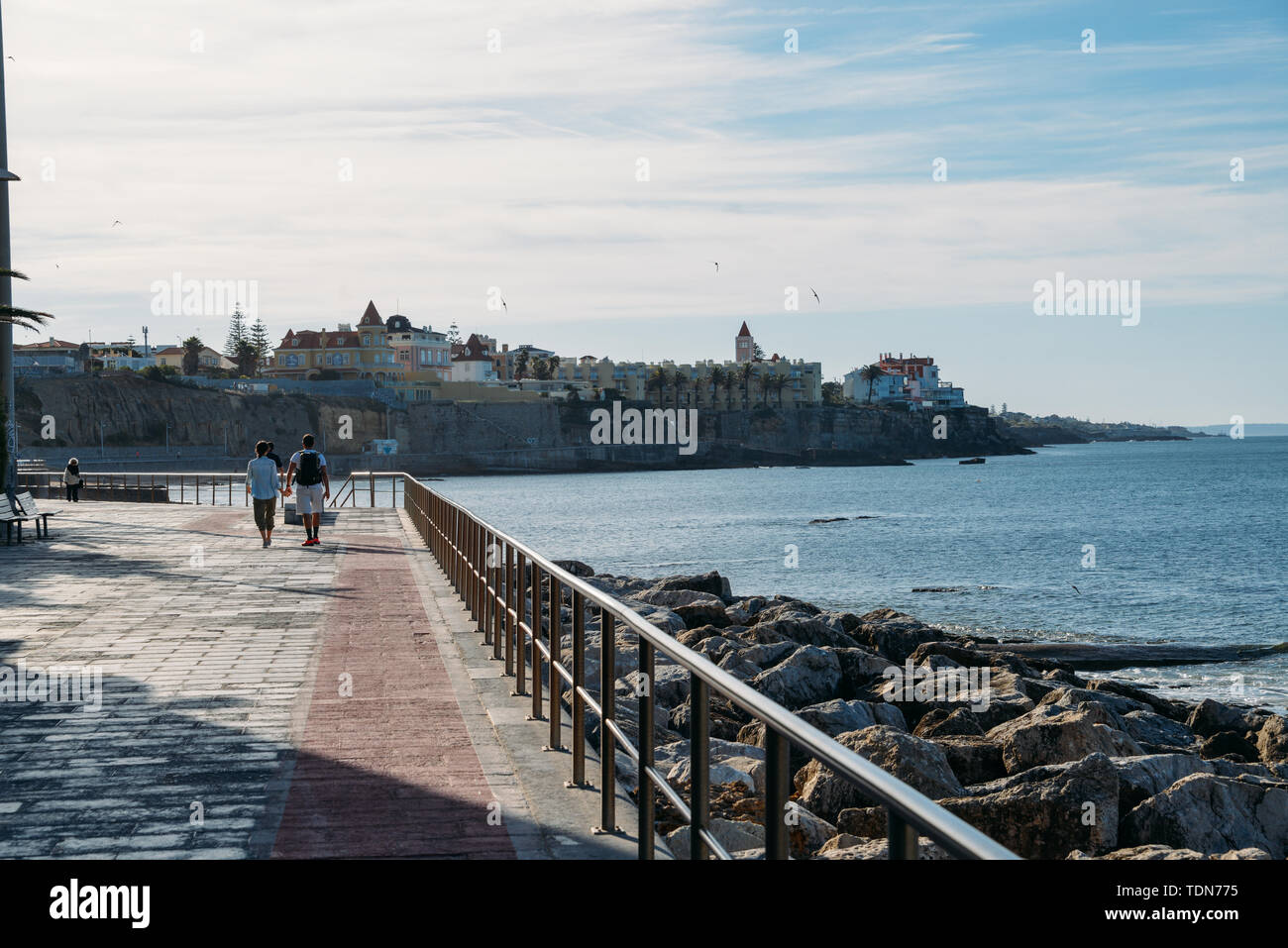 Cascais, Portugal - June 10, 2019: Promenade alongside beautiful ...