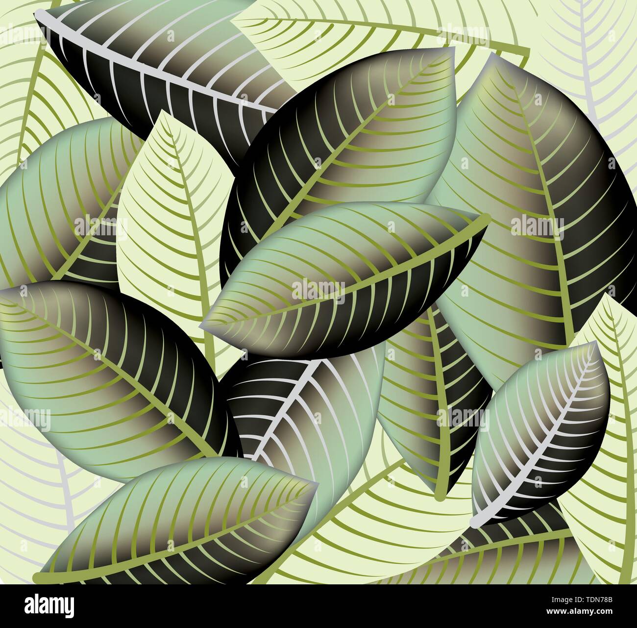 Leafs with overlapping pattern Stock Vector Image & Art - Alamy