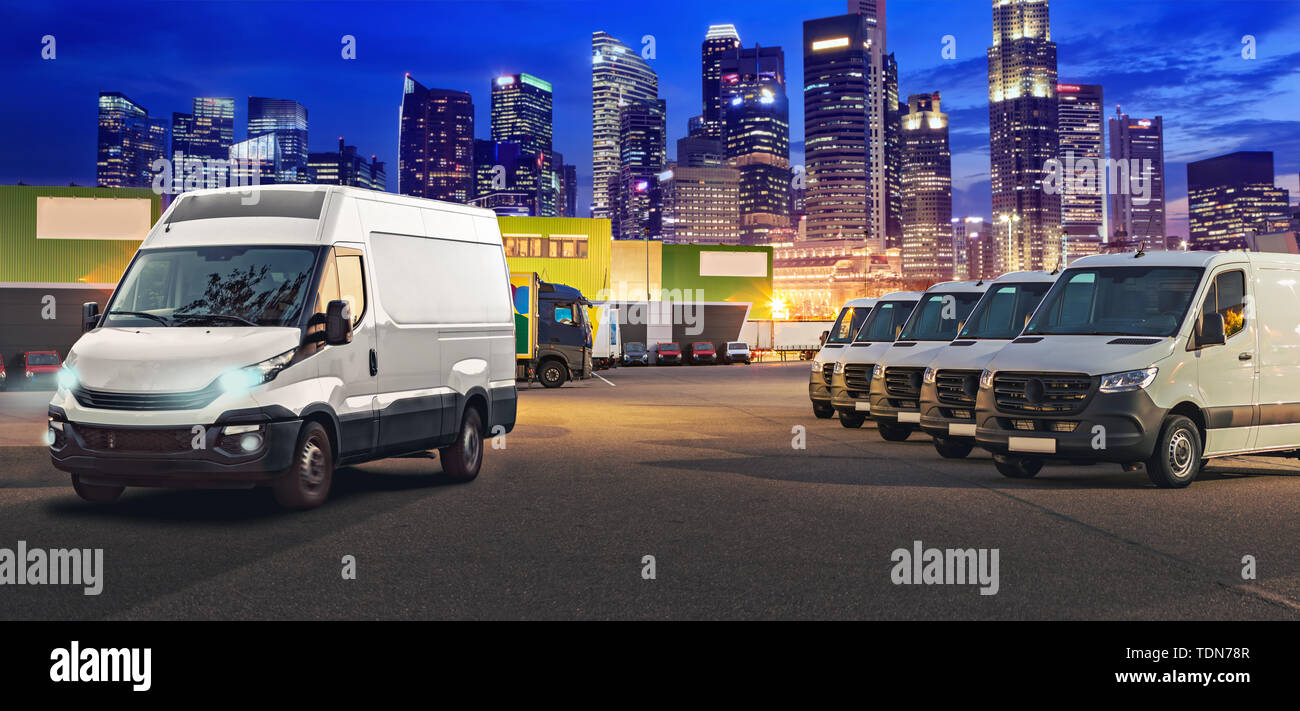 a panoramic picture in webpage format for cargo fleet or car dealership ...