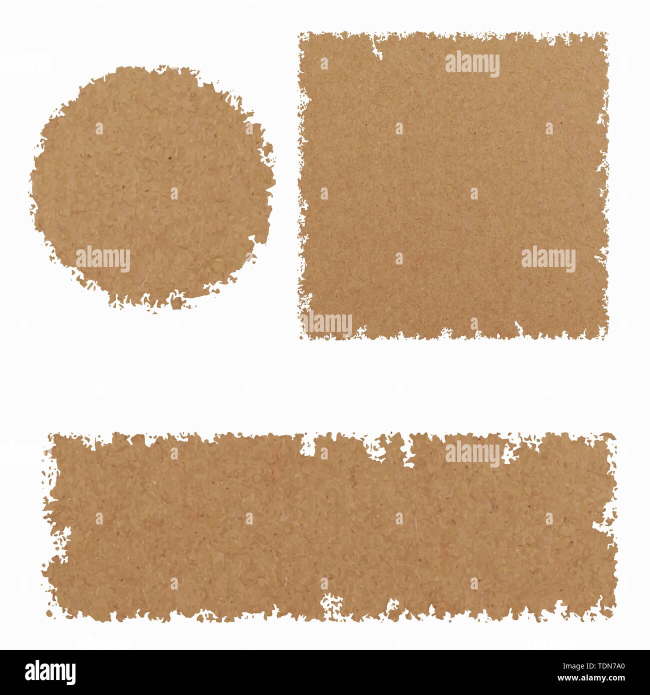 Set of three kraft paper vector tamplates Stock Vector Image & Art - Alamy