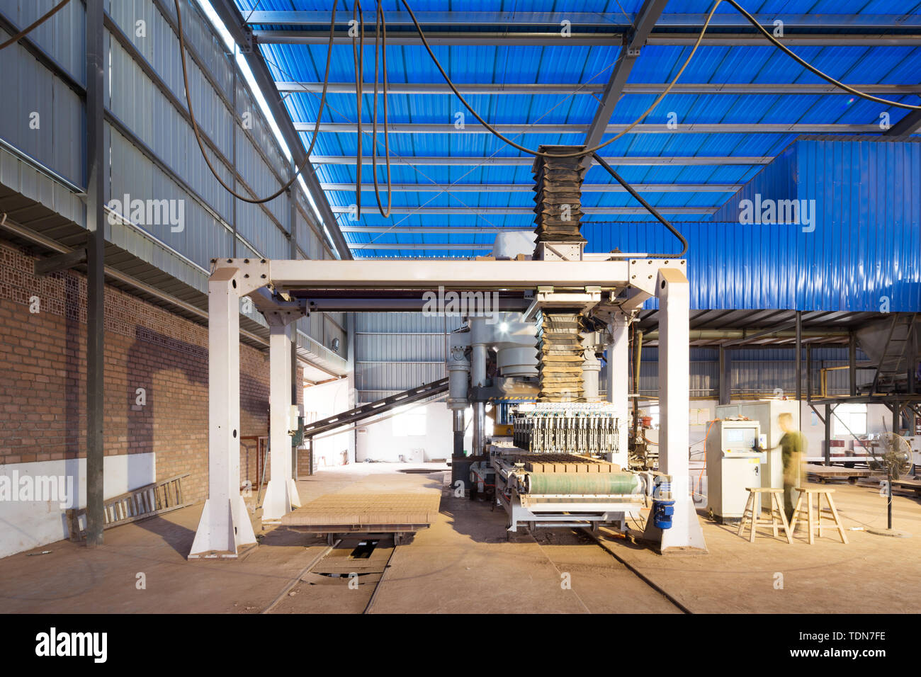 brick production line Stock Photo - Alamy