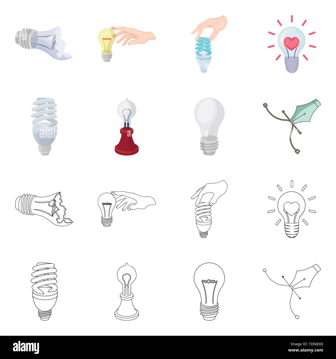 lamp,flat,emoji,electricity,energy,cute,innovation,shine,waste,bright ...