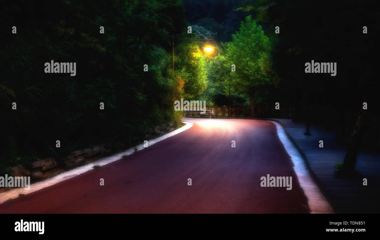 Outdoor Dawn Expressway At Night Expressway High Resolution Stock ...