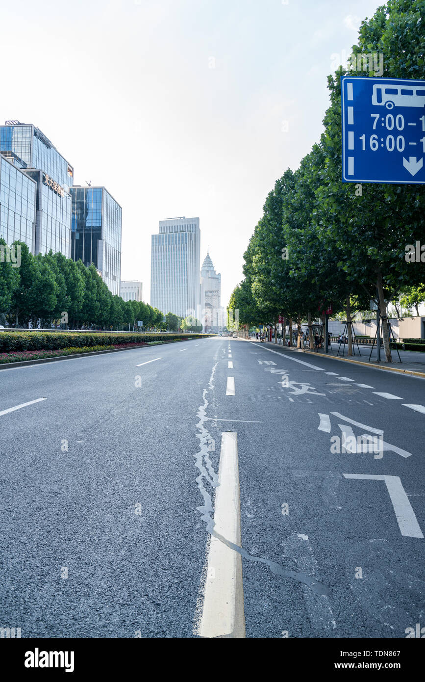 Street view of city roads Stock Photo - Alamy