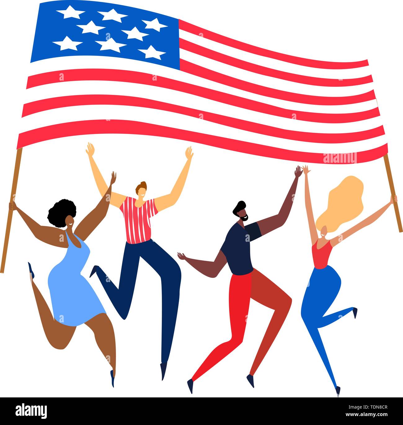 Happy americans hi-res stock photography and images - Alamy