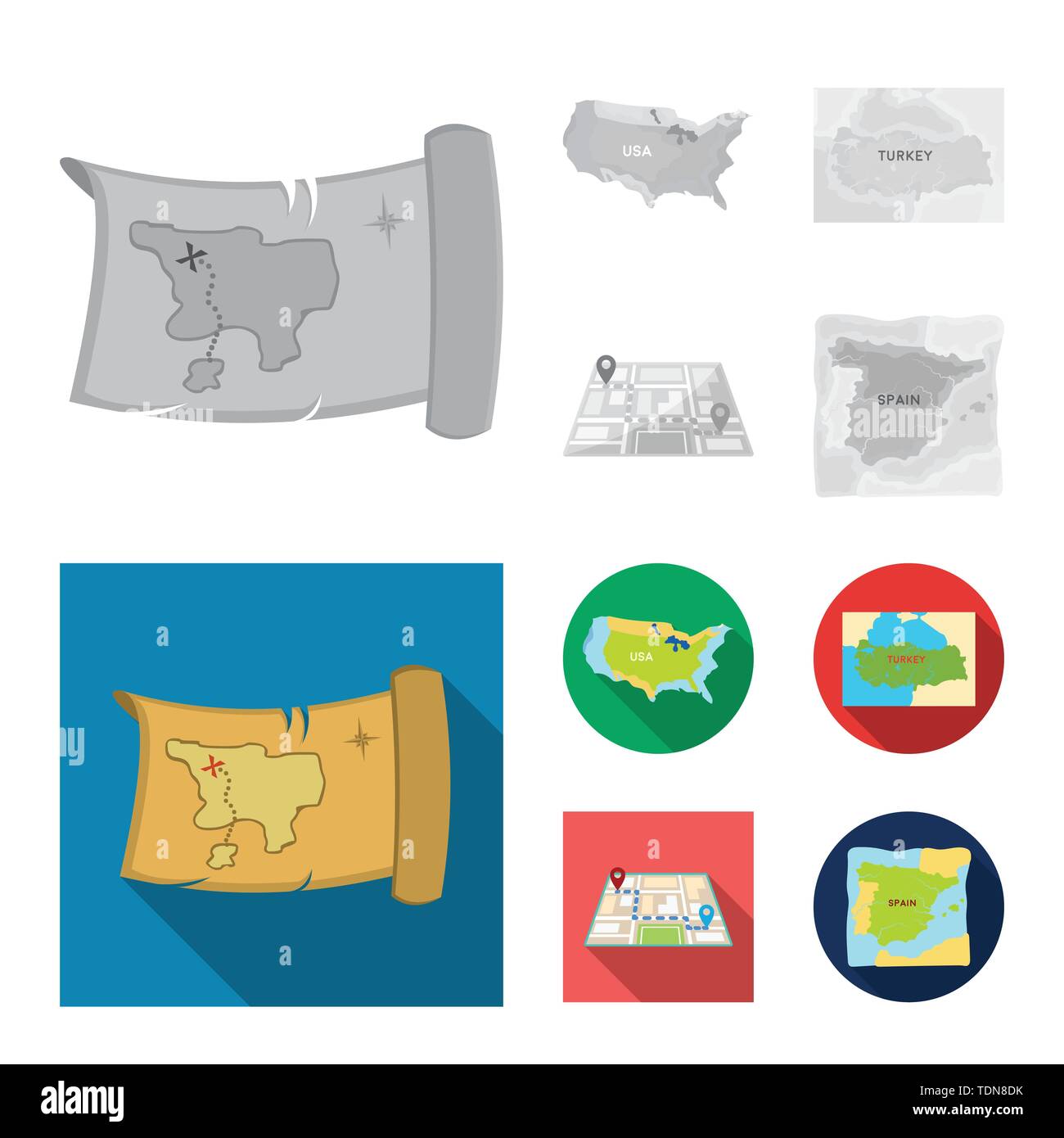 Isolated object of middle and east sign. Collection of middle and ...