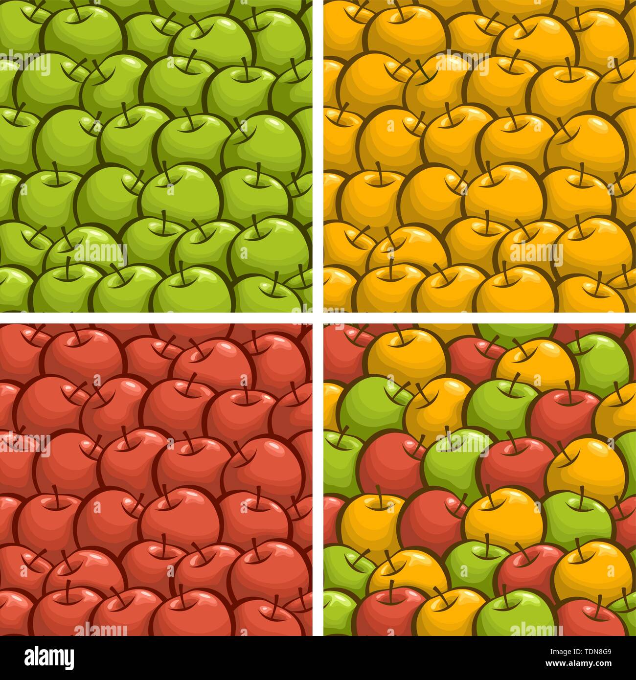 Vector apple seamless patterns Stock Vector Image & Art - Alamy