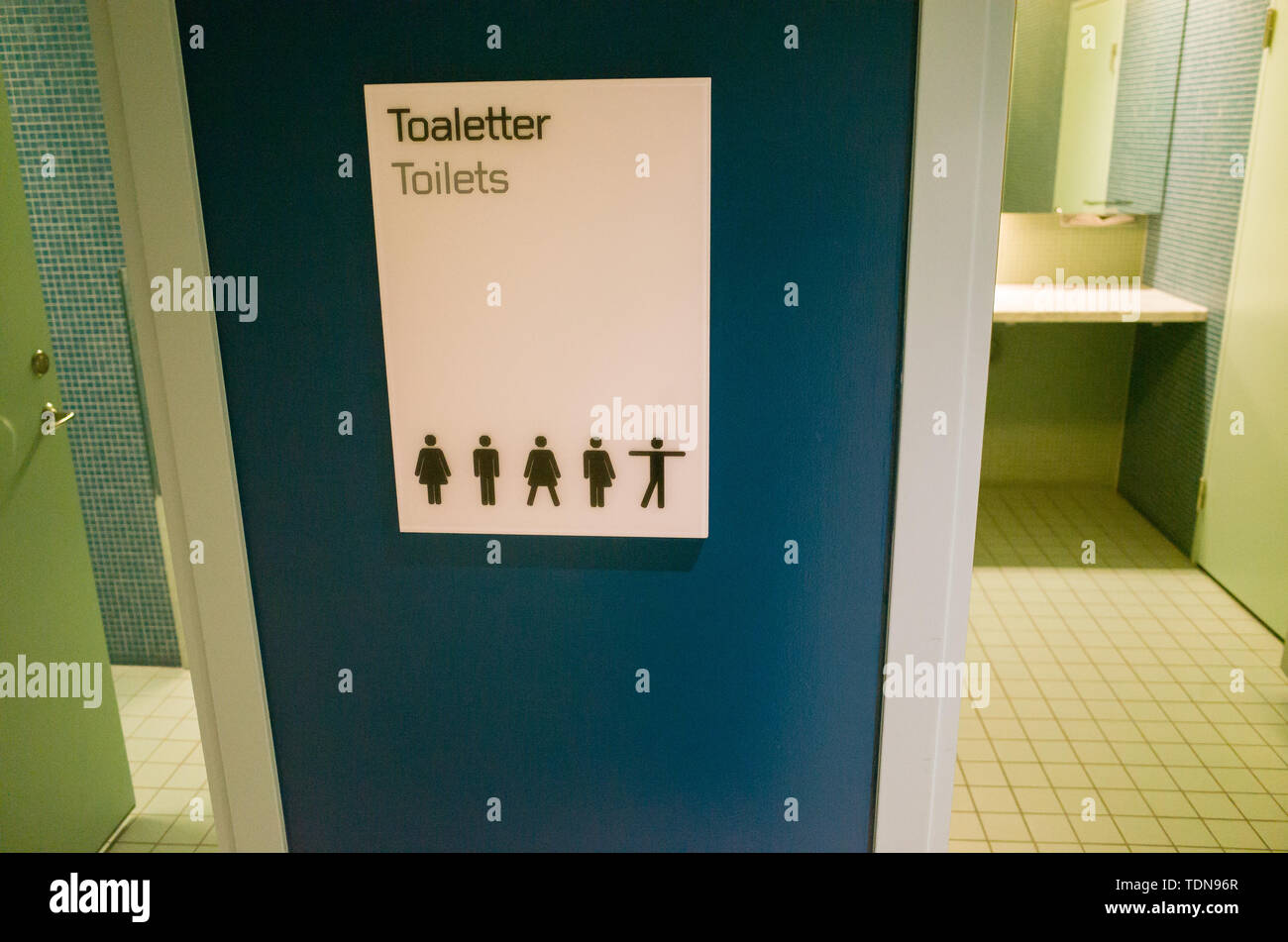 Gender inclusive toilets, museum of modern art, Stockholm, Sweden Stock ...