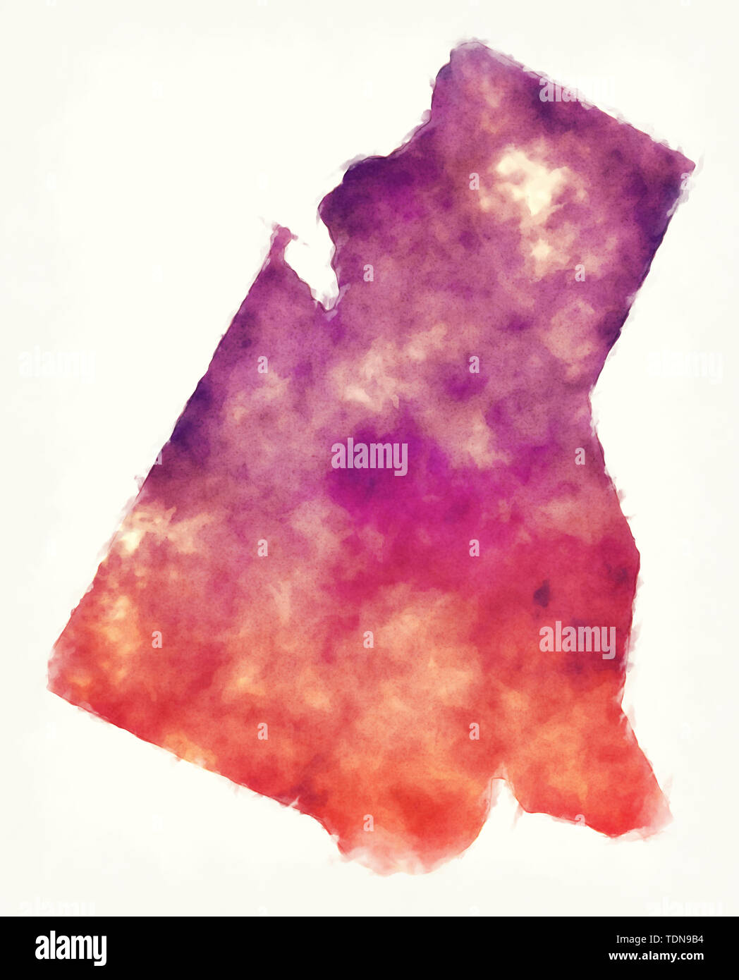 Borkou region watercolor map of Chad Stock Photo - Alamy