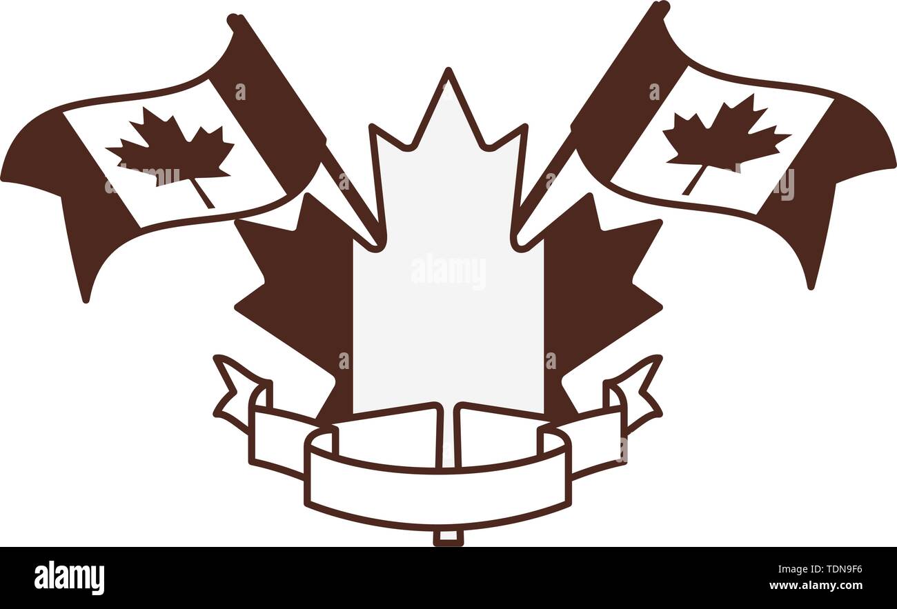 Maple leaf flag and Canada design Stock Vector Image & Art - Alamy