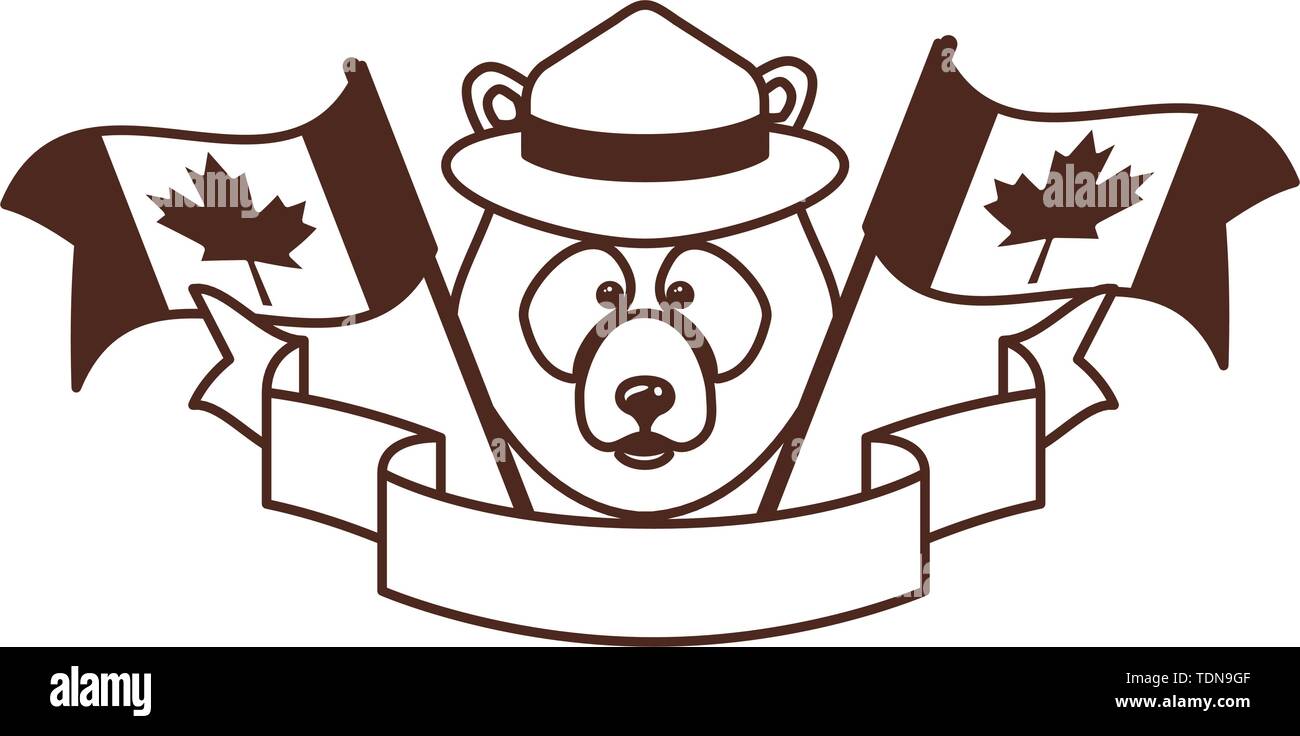 Bear forest animal of canada design Stock Vector Image & Art - Alamy